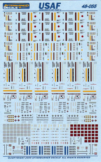 USAF Armament Decal Sets 1 & 2 Review by Ken Bowes (Afterburner Decals ...