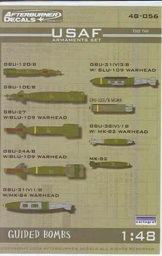 USAF Armament Decal Sets 1 & 2 Review by Ken Bowes (Afterburner Decals ...