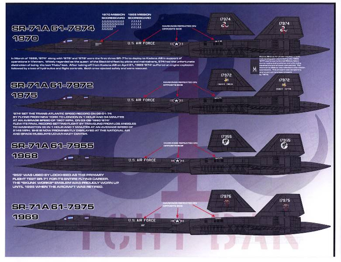 Afterburner Decals Item No. AD 48-078 – SR-71 Blackbirds Part 1 ...