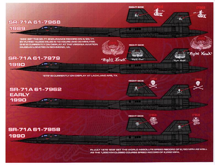 Afterburner Decals Item No. AD 48-078 – SR-71 Blackbirds Part 1 ...