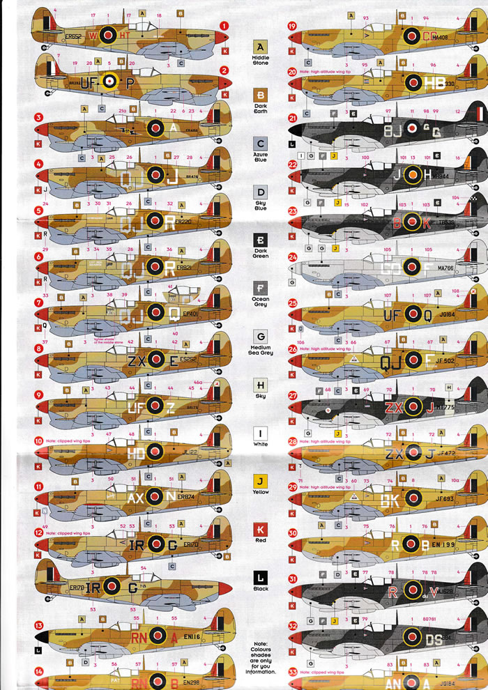 DK Decals 1/72 scale Spitfire MTO Aces Review by Ed Russell and Phill ...