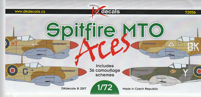 DK Decals 1/72 scale Spitfire MTO Aces Review by Ed Russell and Phill ...