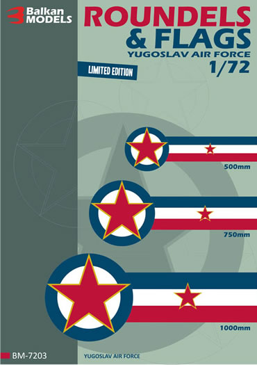 Yugoslav AF Roundels & Flags and Numbers Balkan Models, 1/48 and 1/72 ...