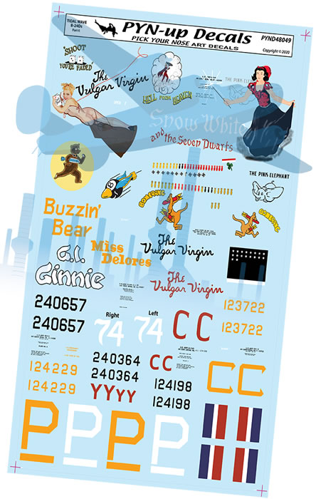 1/48 Tidal Wave B-24 Decals Preview