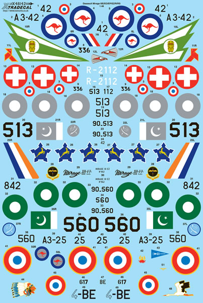 Xtradecal 1/48 Mirage III Decals Preview