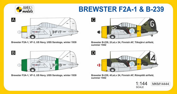 Mark 1 Models 1/144 scale Brewster Buffalo Kits Review by Mark Davies